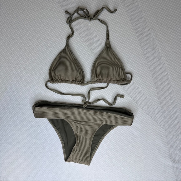 Heidi Klein | Swim | Heidi Klein Olive Green Bikini Set M | Poshmark